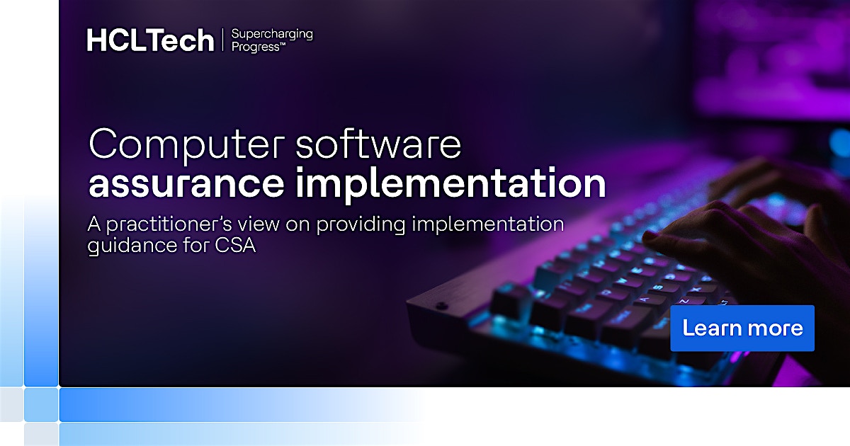 An approach to computer software assurance implementation | HCLTech